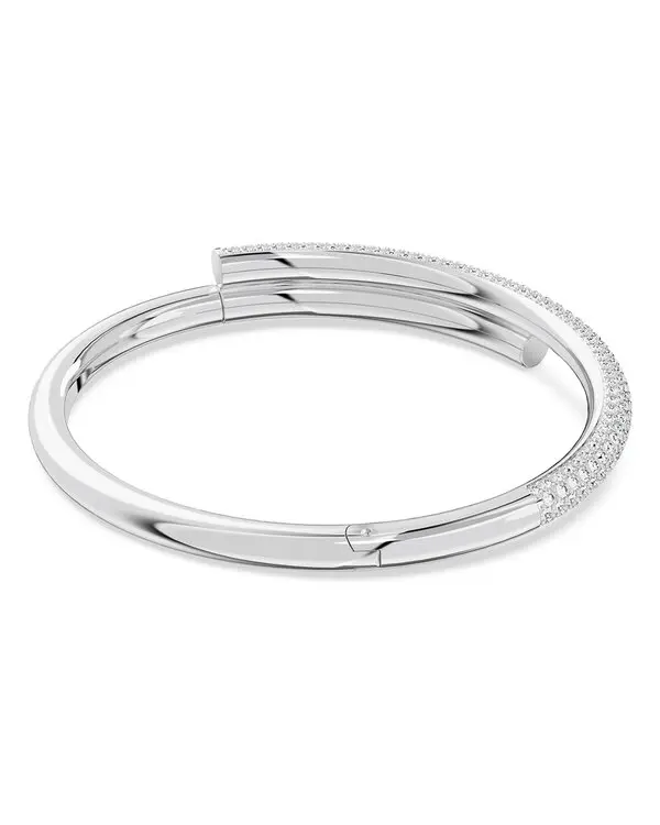 SWAROVSKI Dextera Half Pave Bangle Bracelet - Silver