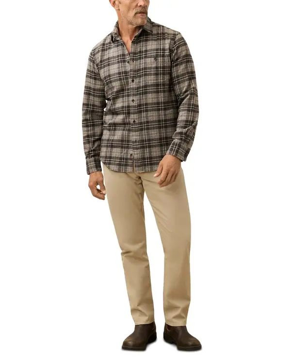 Faherty Brand Super Brushed Flannel Shirt - Dark Cloud