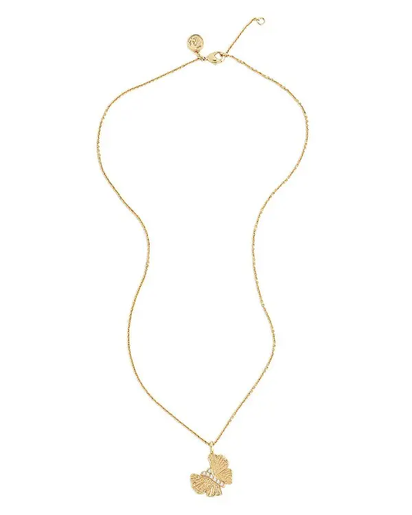 ANABEL ARAM Pave Butterfly Pendant Necklace - Gold
