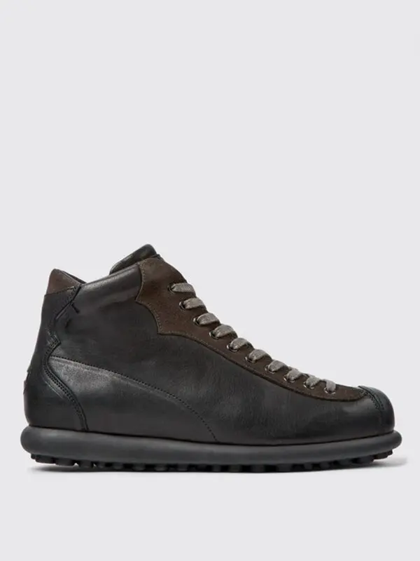 Camper Lace-up Leather Boots - Black