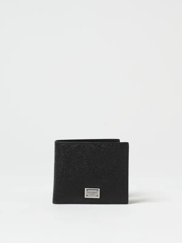 Dolce & Gabbana Wallet In Grained Leather - Black