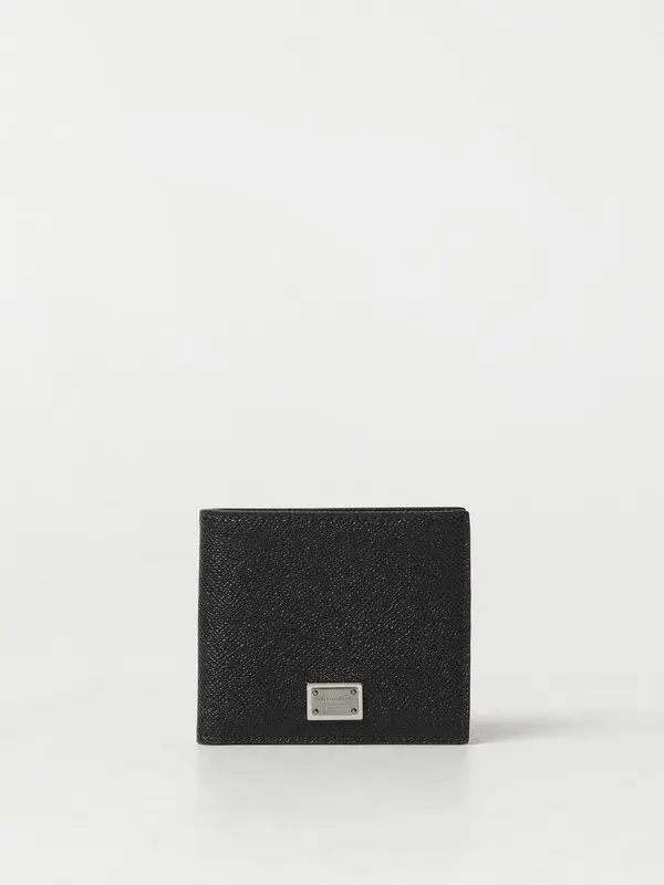 Dolce & Gabbana Wallet In Grained Leather - Black