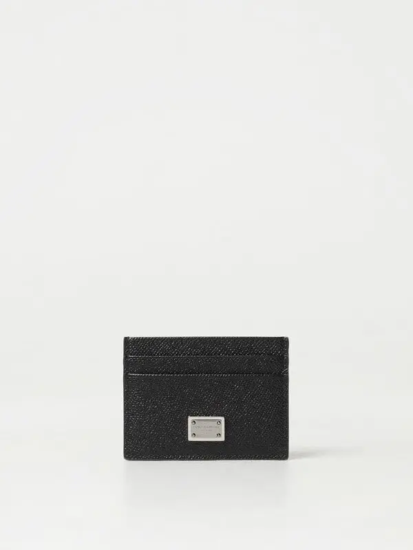 Dolce & Gabbana Grained Leather Card Holder - Black