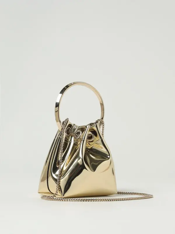 JIMMY CHOO Bon Bon Laminated Leather Bag - Gold