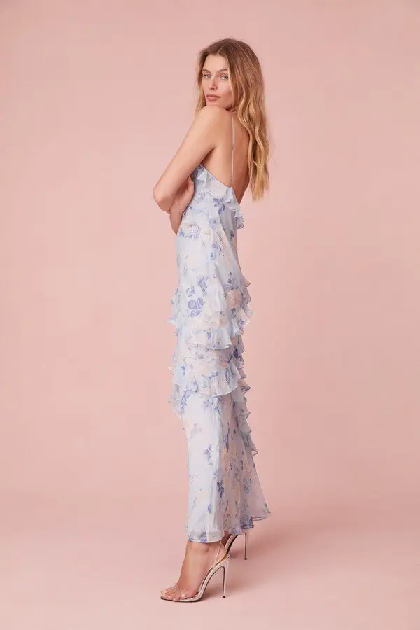 LoveShackFancy Rialto Silk Maxi Dress