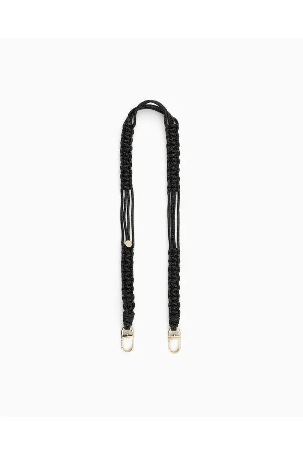 Giorgio Armani Long Rhinestone Shoulder Strap - Black