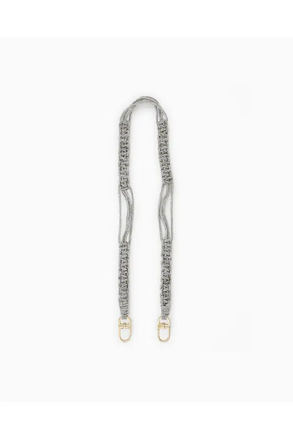 Giorgio Armani Long Rhinestone Shoulder Strap - Silver