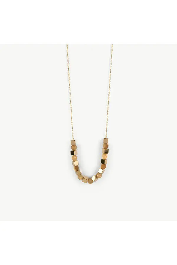 SOKO Mixed Shapes Beaded Necklace - Gold