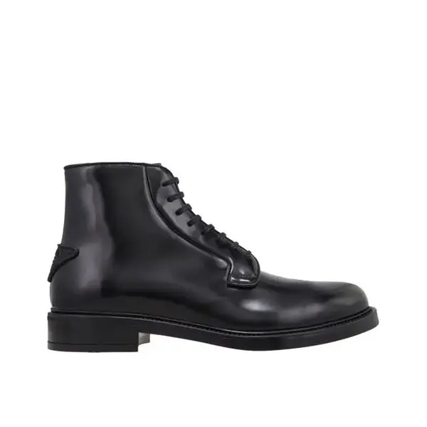 Prada Leather Lace-up Boots