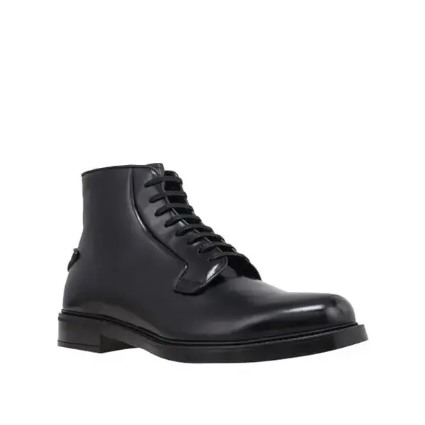Prada Leather Lace-up Boots