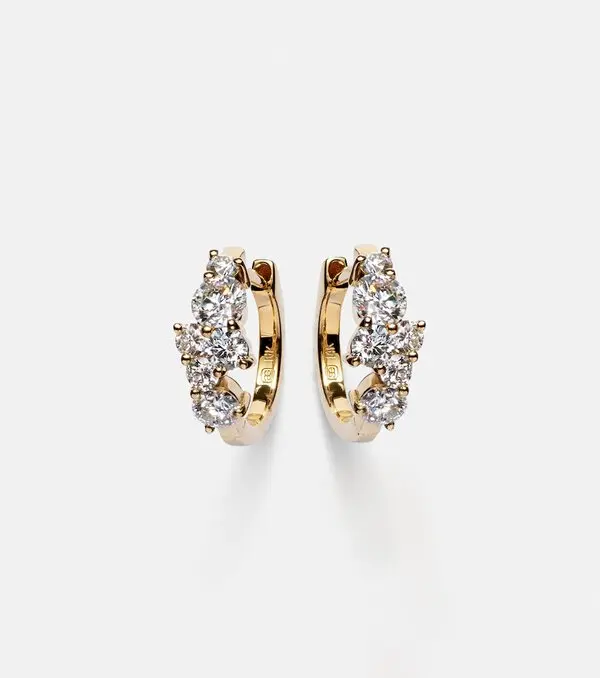SYDNEY EVAN 14kt Yellow Huggie Diamond Earrings - Gold