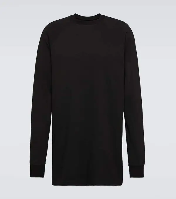 Rick Owens Baseball Cotton Jersey Sweatshirt