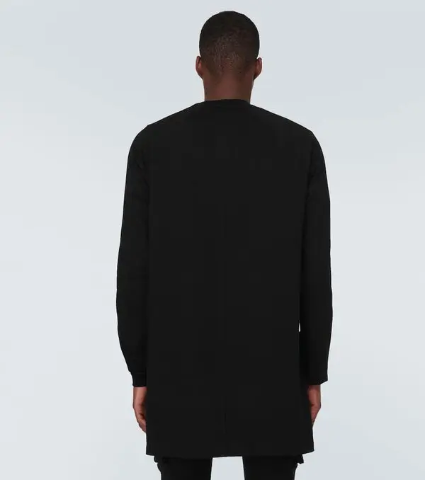 Rick Owens Baseball Cotton Jersey Sweatshirt