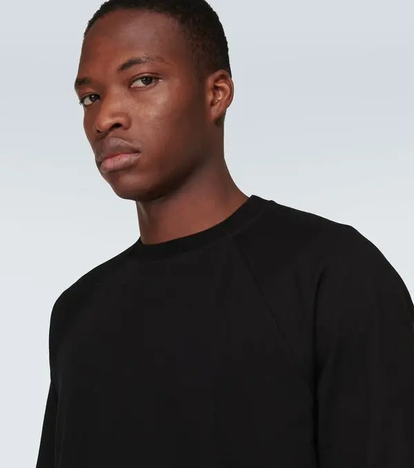 Rick Owens Baseball Cotton Jersey Sweatshirt