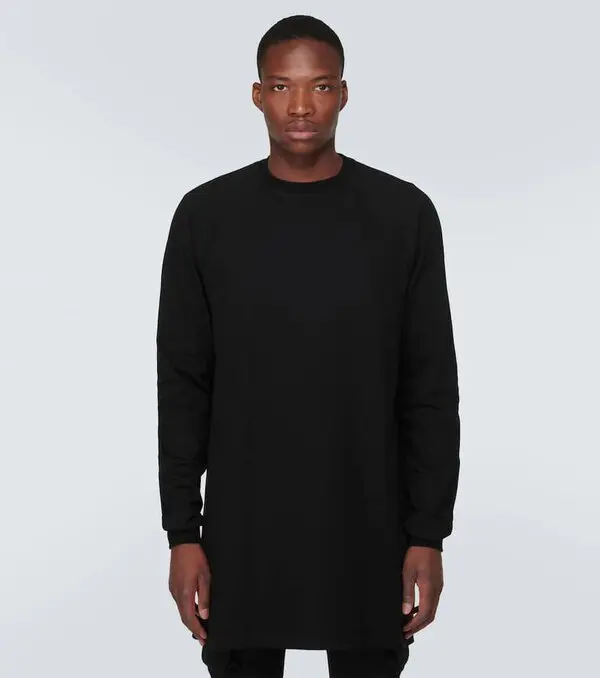 Rick Owens Baseball Cotton Jersey Sweatshirt