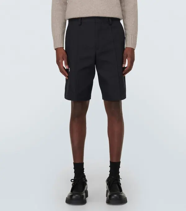 LANVIN Cotton-blend Chino Shorts