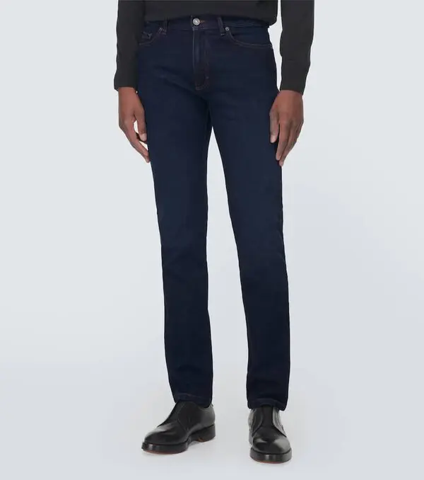 Zegna Roccia Low-rise Slim Jeans - Blue