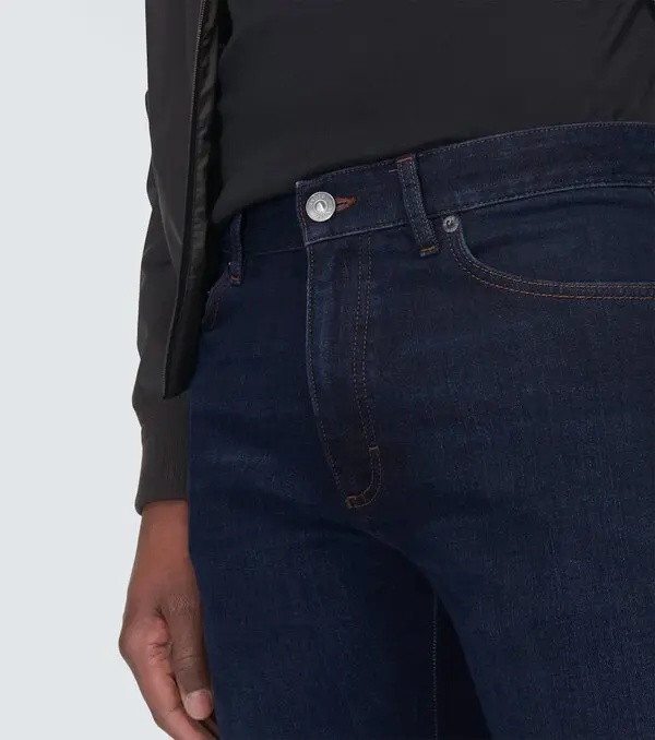 Zegna Roccia Low-rise Slim Jeans - Blue