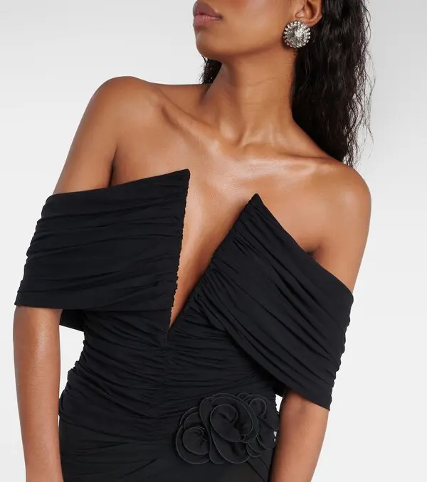 Magda Butrym Off-shoulder Cropped Blouse