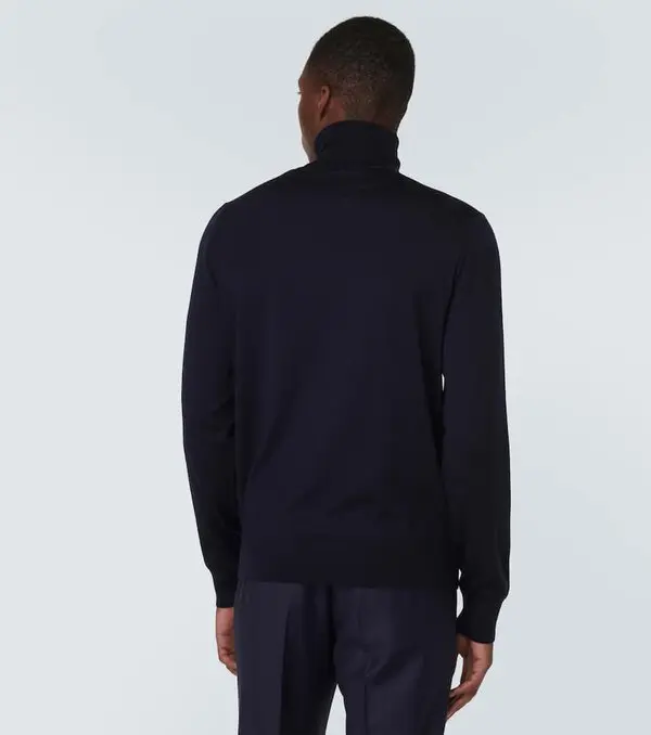 Dolce & Gabbana Cashmere-blend Turtleneck Sweater - Blue