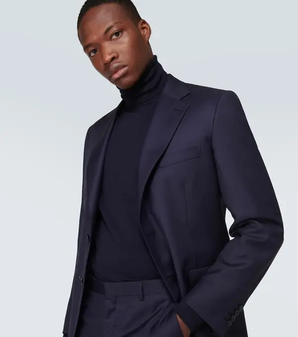 Dolce & Gabbana Cashmere-blend Turtleneck Sweater - Blue