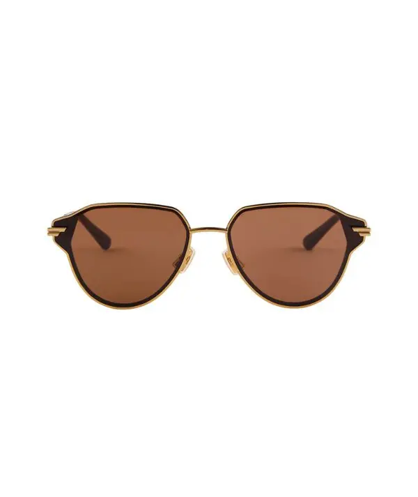 Bottega Veneta Glaze Aviator Sunglasses - Gold