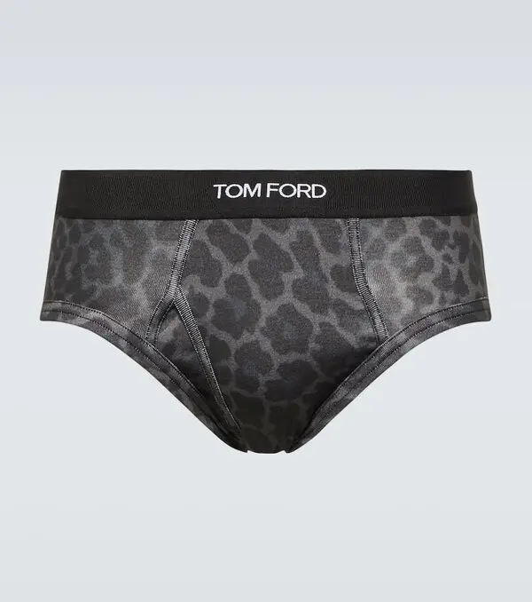 TOM FORD Leopard-print Cotton-blend Boxer Briefs