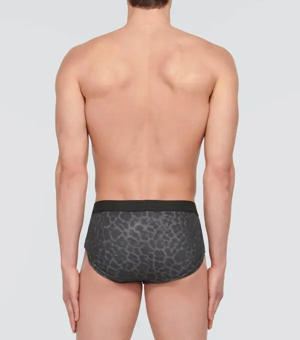 TOM FORD Leopard-print Cotton-blend Boxer Briefs