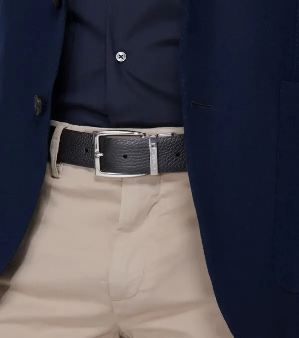 Canali Leather Belt - Black