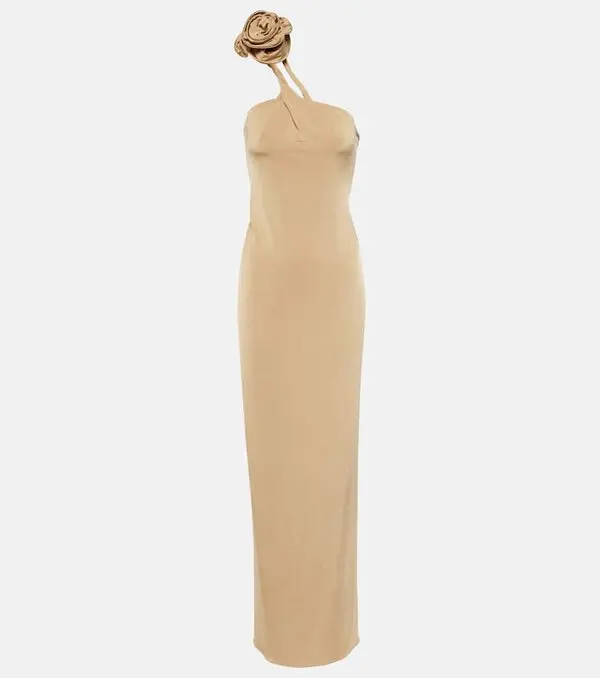 Magda Butrym Floral-appliqué Maxi Dress