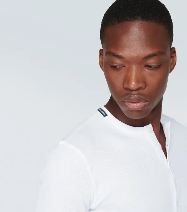 Dolce & Gabbana Re-edition Cotton Jersey Henley Shirt