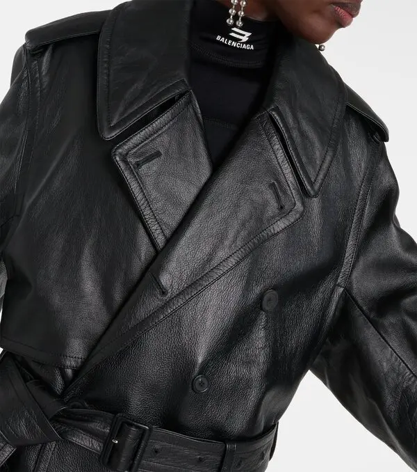 Balenciaga Cocoon Leather Trench Coat