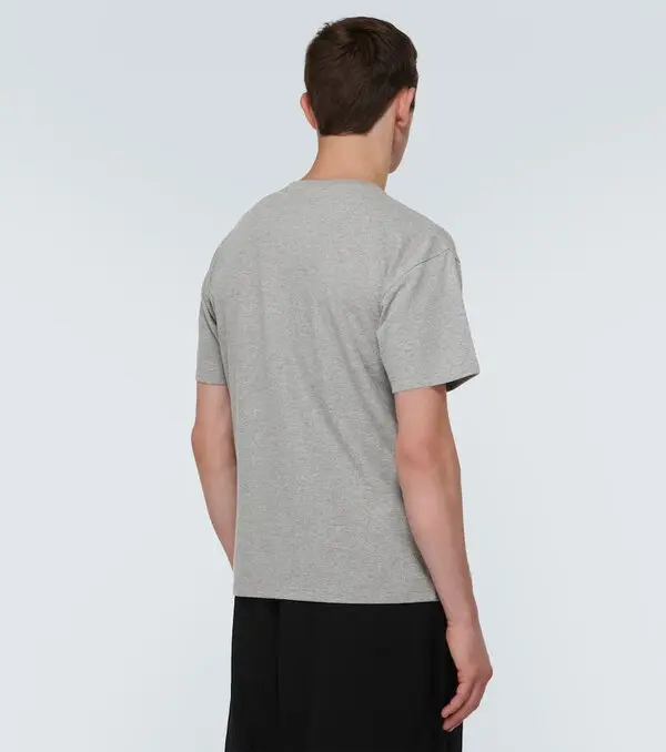 Saint Laurent Cassandre Cotton-blend Piqué T-shirt - Grey