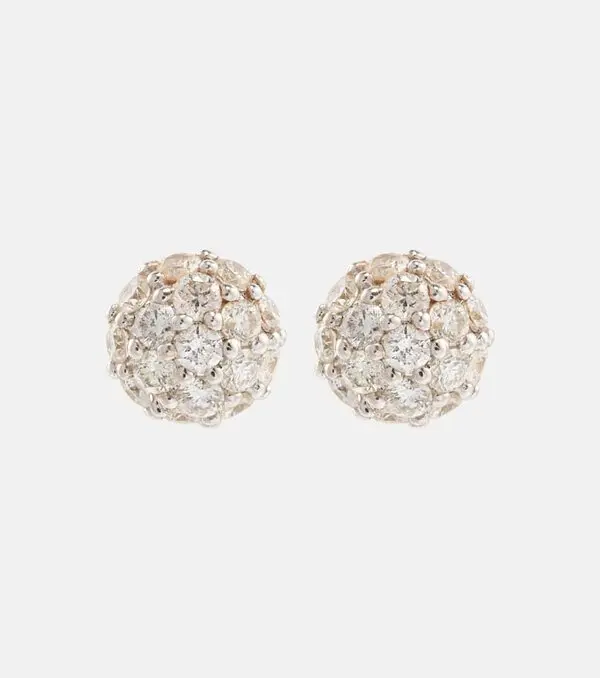 STONE AND STRAND 10kt Yellow Stud Earrings With Diamonds - Gold