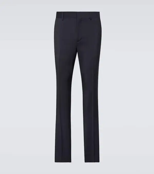 Valentino Garavani Wool And Mohair Straight Leg Trousers