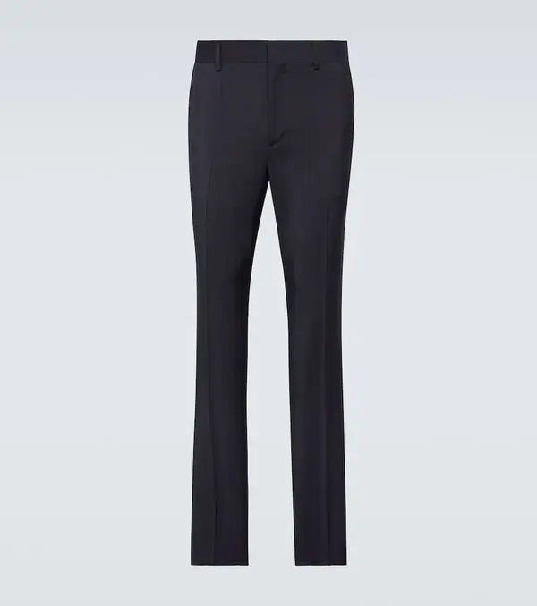 Valentino Garavani Wool And Mohair Straight Leg Trousers