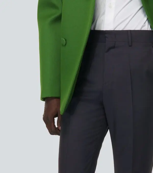 Valentino Garavani Wool And Mohair Straight Leg Trousers