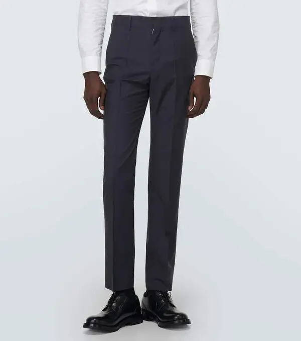 Valentino Garavani Wool And Mohair Straight Leg Trousers
