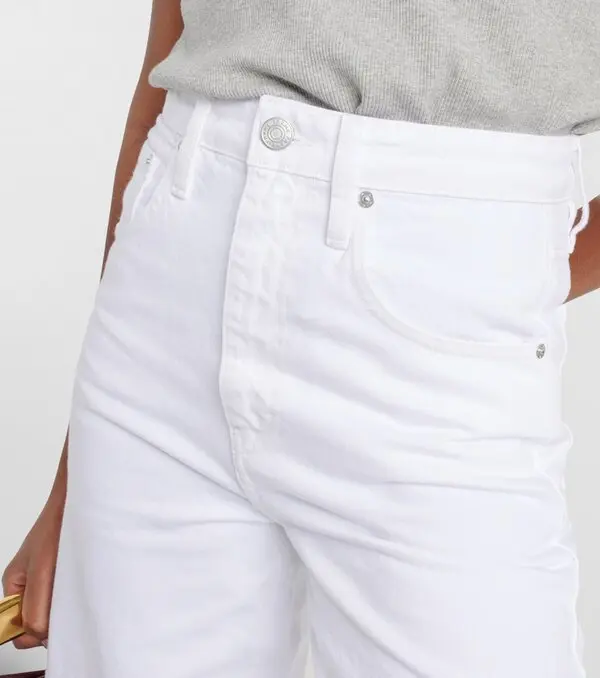 FRAME Long Barrel High-rise Barrel-leg Jeans