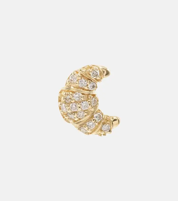 SYDNEY EVAN Croissant Stud Earring - Gold