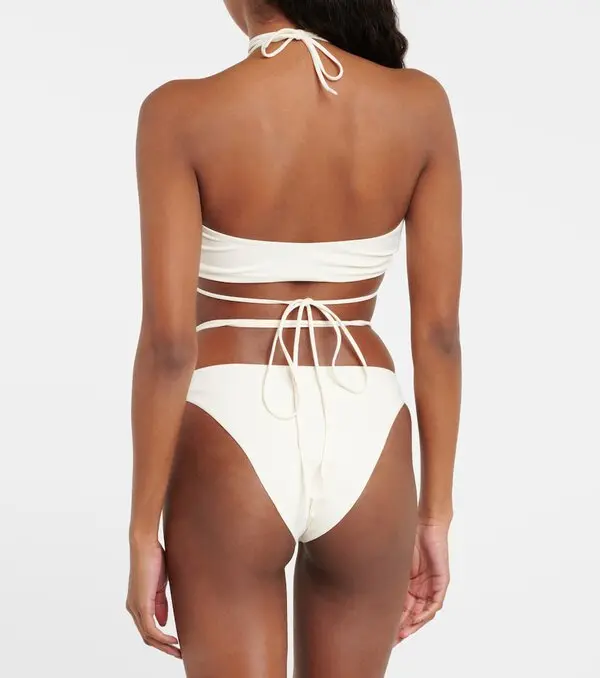 Magda Butrym Embellished Bandeau Bikini Top - Neutrals