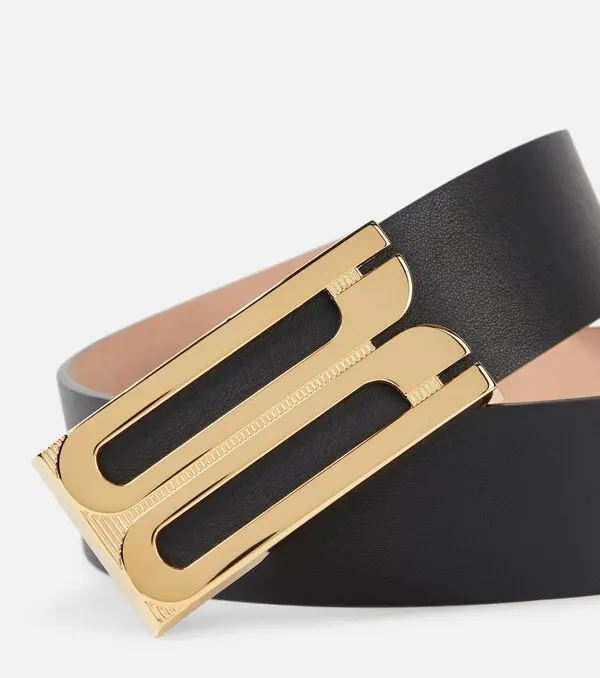 Victoria Beckham Leather Logo Belt
