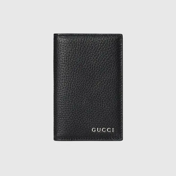 Gucci Card Case With Logo - Black