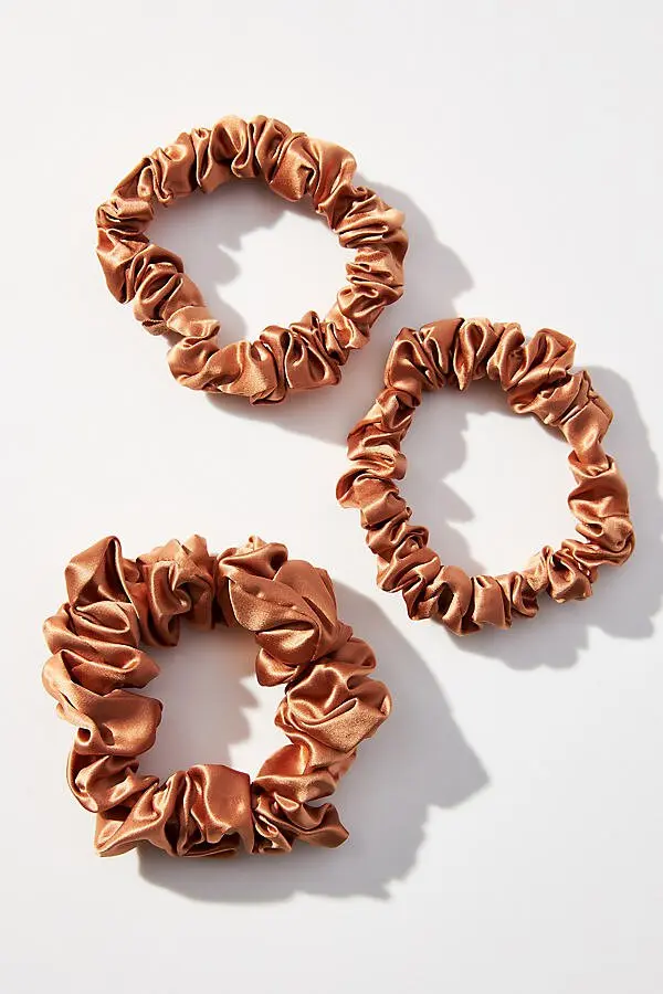 Slip Back To Basics Assorted Scrunchie Set - Copper
