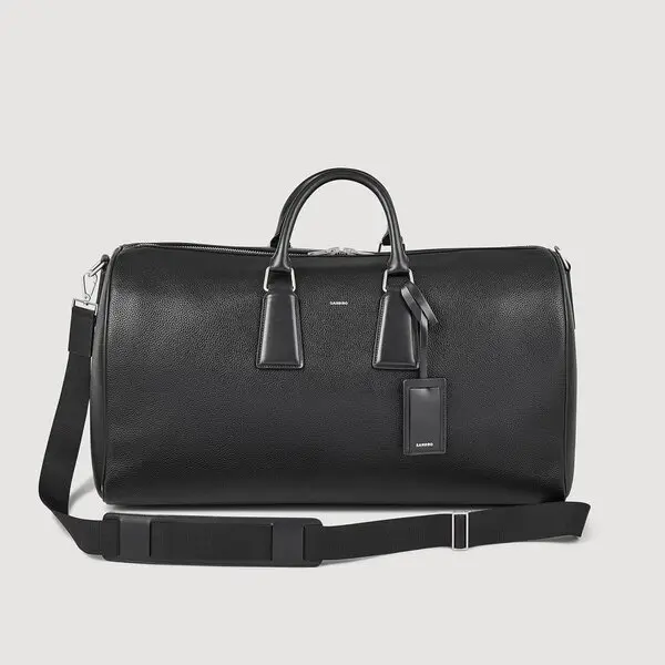 Sandro Grained Weekend Bag - Black