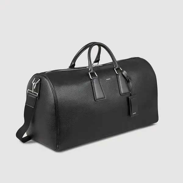 Sandro Grained Weekend Bag - Black
