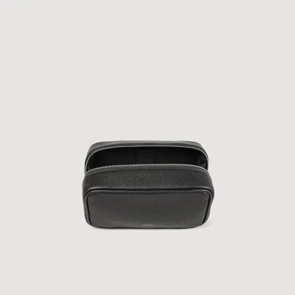 Sandro Grained Toiletry Bag