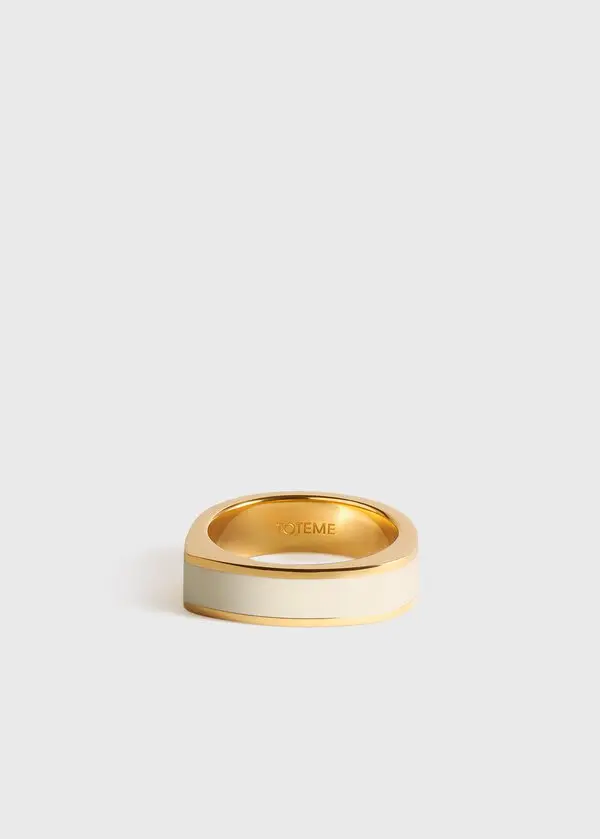 TOTEME Signature Ring - Ecru,gold