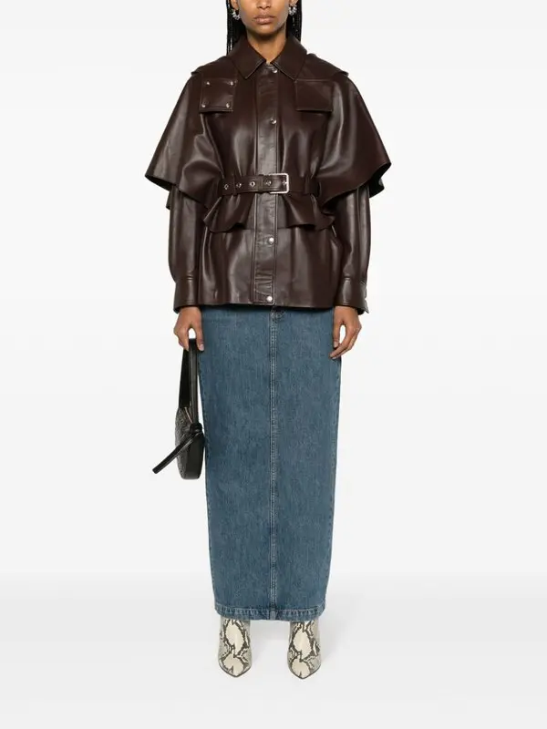 Chloé Belted Leather Jacket