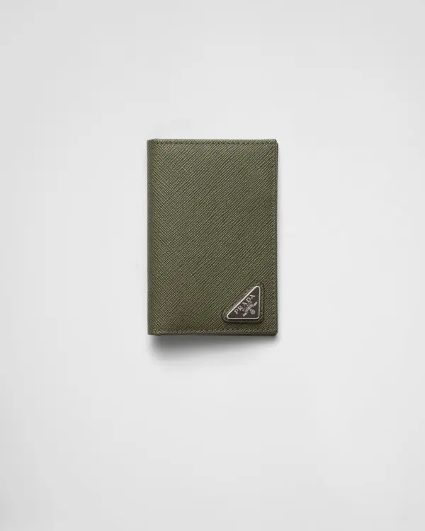 Prada Saffiano Leather Card Holder - Loden Green